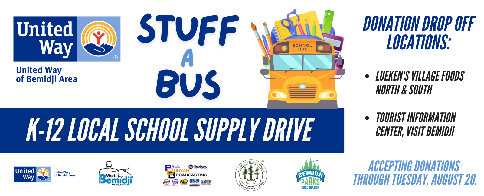 K-12 School Supply Drive | United Way of Bemidji Area